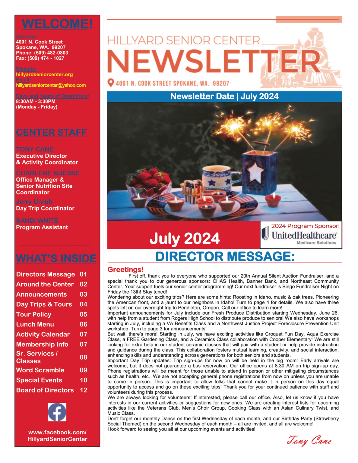 Newsletters - Hillyard Senior Center