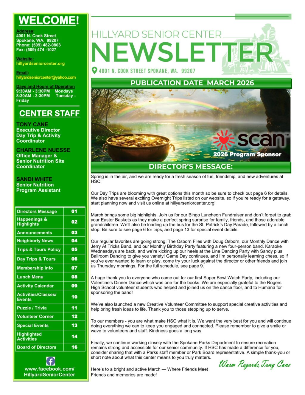 Newsletters - Hillyard Senior Center