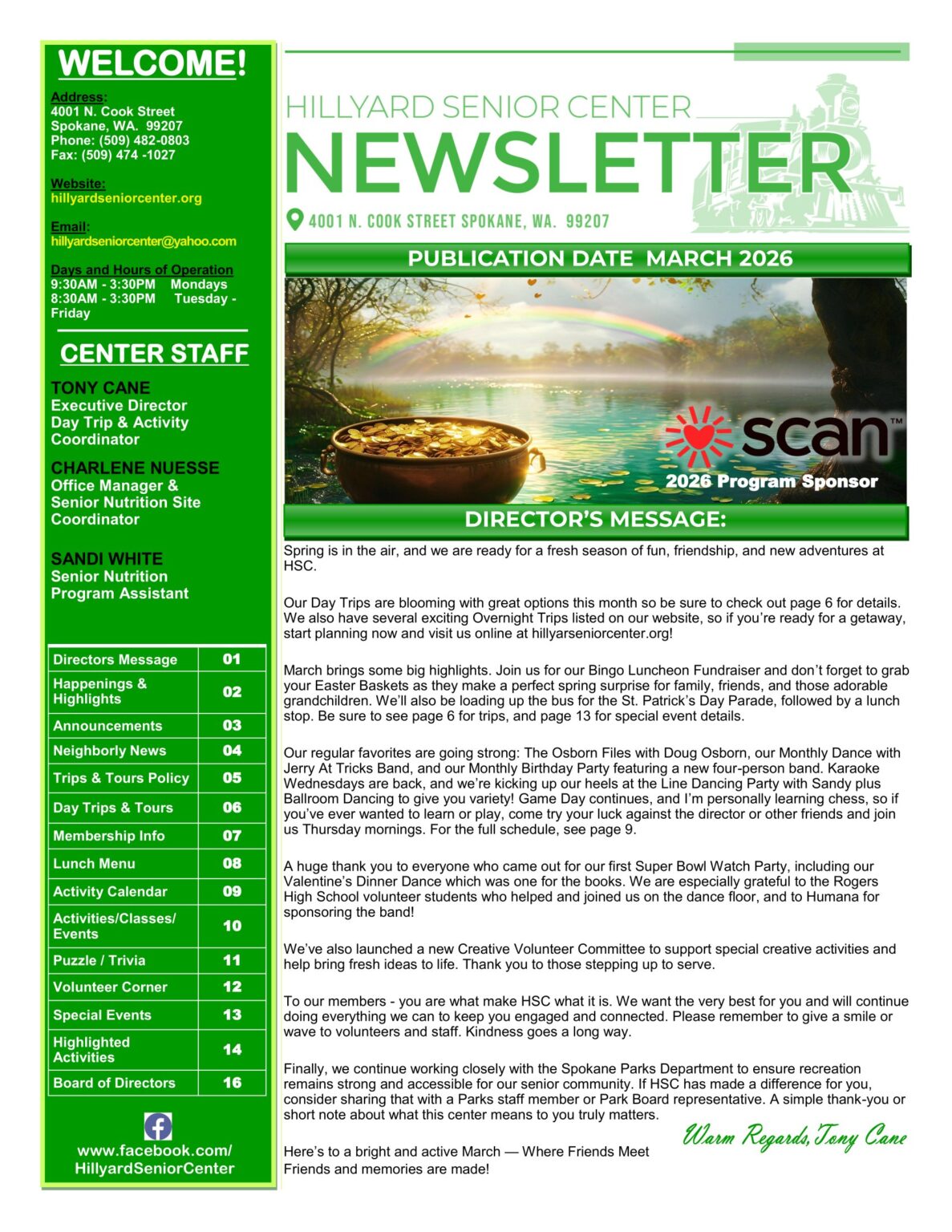 Newsletters - Hillyard Senior Center